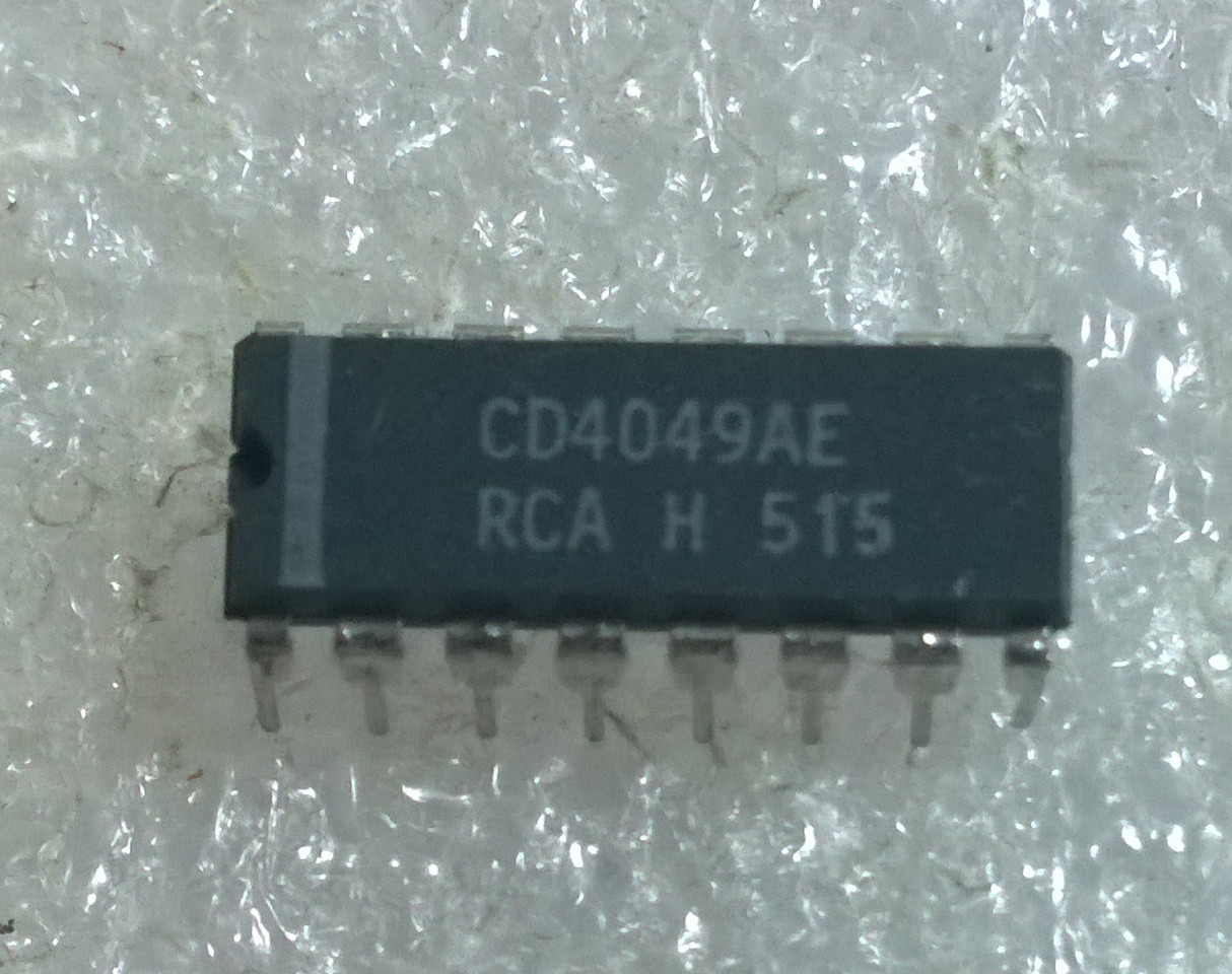 Lot de 2 CIRCUITS INTEGRES - CD4049AE - PLASTIC - CMOS HEX INVERTERS ...